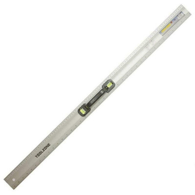 1m Aluminium Metal Spirit Level Long Ruler with Handle DIY Measuring Tool Rule