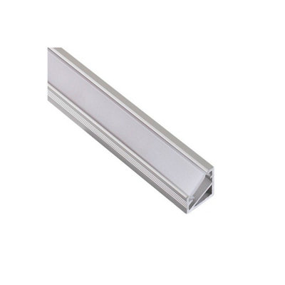1m Aluminium Profile Corner For LED Lights Strip 5050 3528 Opal Cover ...