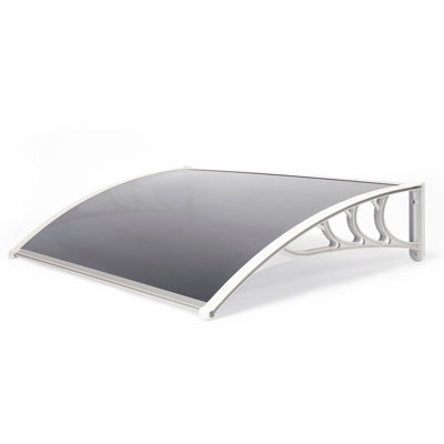 Buy 1M Door Canopy White Frame Grey Cover at B&Q