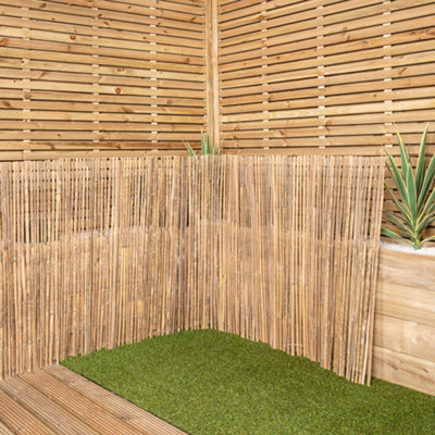 1m Tall x 3m Wide Split Bamboo Garden Screening / Fencing
