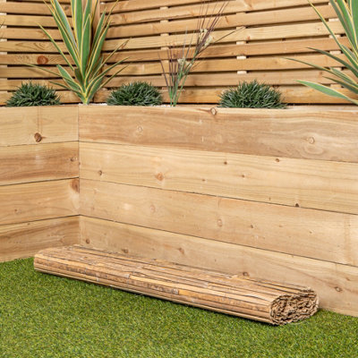 1m Tall x 3m Wide Split Bamboo Garden Screening / Fencing