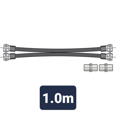 1M TWIN SATELLITE & CABLE BOX EXTENSION KIT SKY HD, VIRGIN & FREESAT