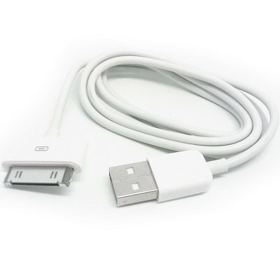 1m USB Male to 30 Pin Plug Cable iPod iPhone iPad 2.0 Charger Lead ...