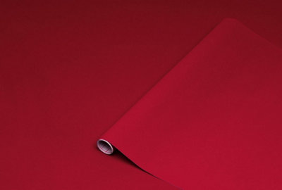 1m x 45cm ALKOR PLAIN RED VELOUR STICKY BACK PLASTIC SELF ADHESIVE ...