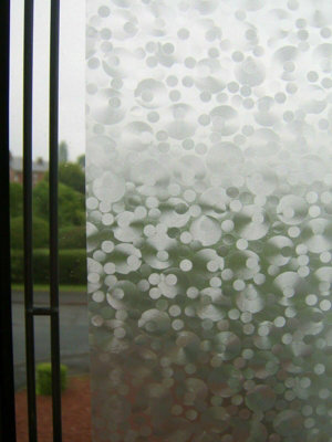 1m x 45cm Self Adhesive Frosted Glass Alkor Cirles Spots Vinyl Sticky ...