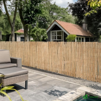 1m x 4m Natural Split Reed Fence Privacy Decorative Fencing Hand-Woven ...