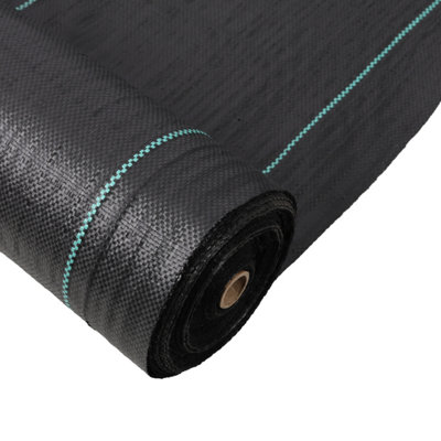 1m x 50m Weed Control Fabric Membrane 100gsm Heavy Duty UV Stabilised ...