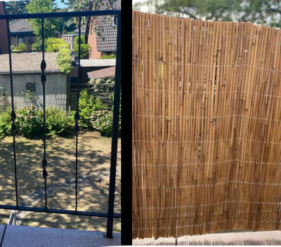 1m x 5m Extra Thick Bamboo Screening Roll Natural Fence Peeled Reed ...