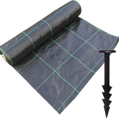 1m x 60m Heavy Duty Woven Weed Control Ground Mulch Landscape Fabric ...