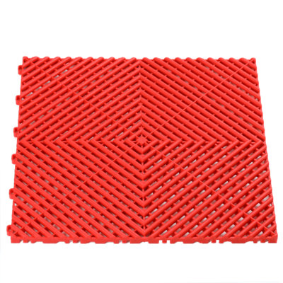1m2 Vented Red Garage Floor Tiles