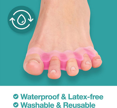 1Pairs Silicone Toe Spacers and Separators for Correct Toe Alignment ...