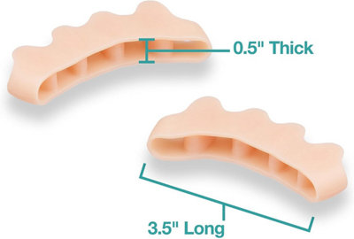 1Pairs Silicone Toe Spacers and Separators for Correct Toe Alignment ...