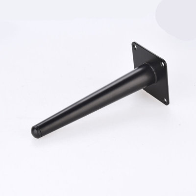 1Pc , 20Cm Straight Tapered Matte Black, Sofa Legs Furniture Metal Feet ...