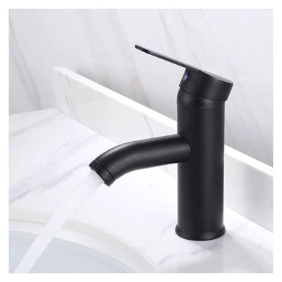 1pc Basin Mixer Tap Stainless Steel Bathroom Faucet Cold and Hot Water ...