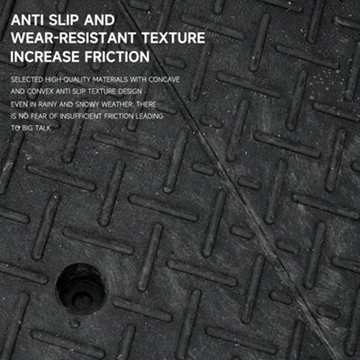 1Pc Grid Design Rubber Kerb Ramp for Road and Steps