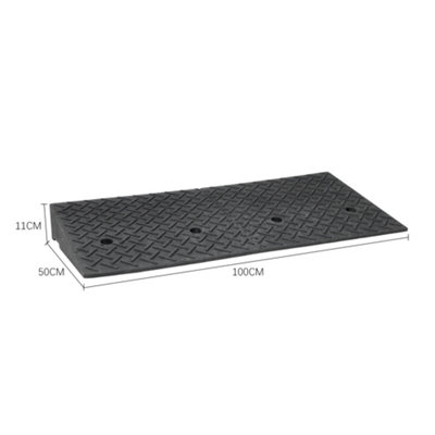 1Pc Grid Design Rubber Kerb Ramp for Road and Steps