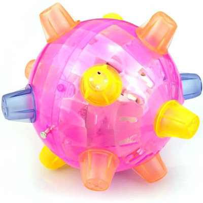 1Pc Led Dog Jumping Ball, Jump Activation Rubber Light Up Ball, Non ...