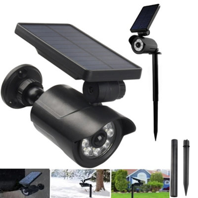 1pc Solar Dummy Security Camera CCTV with LED Light PIR Motion Sensor ...