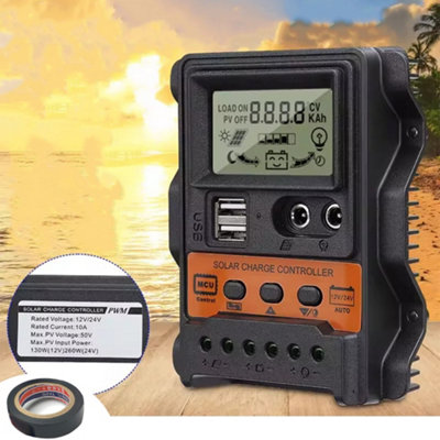 1pc Solar Panel 30A Battery Charge Controller 12V/24V LCD Regulator ...