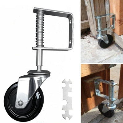 1pc Spring Loaded Heavy Duty Gate Wheel Farm Timber Door 4" Swivel ...