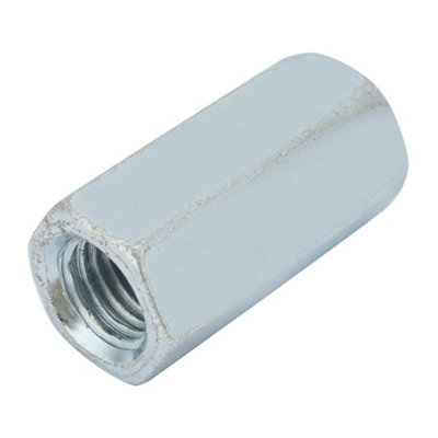 1PC Zinc-Plated Carbon Steel Long Rod Coupling Hex Nut Threaded Fastener