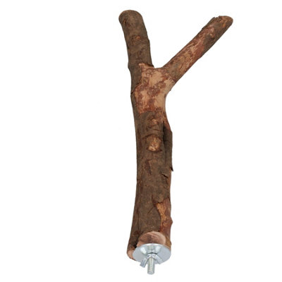 1PK 16" Large Wooden Branch Perch Budgie Parrot Bird Cage Accessories