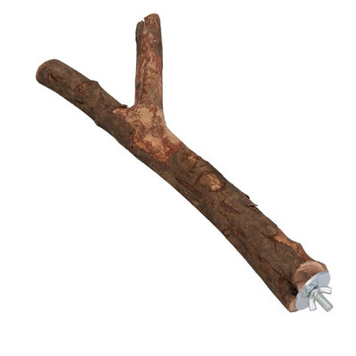 1PK 16" Large Wooden Branch Perch Budgie Parrot Bird Cage Accessories