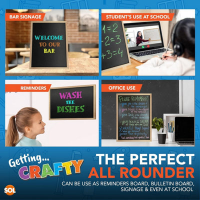 1pk Chalkboard with Chalk and Eraser Set 21 x 28cm Small Chalkboard for ...