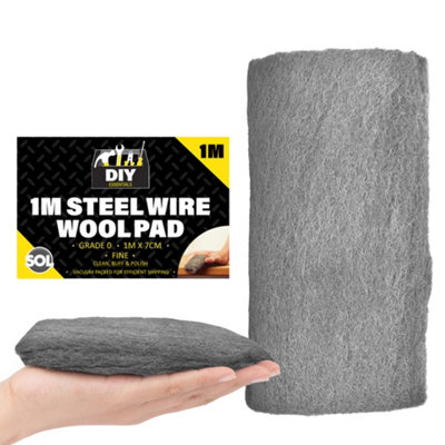 1pk Steel Wire Wool 0 Fine - 1 Meter, Steel Wool Mice 0 Grade, Wire ...