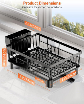 1set 45cm Dish Drainer Rack Drip Tray,Stainless Steel Draining Board ...