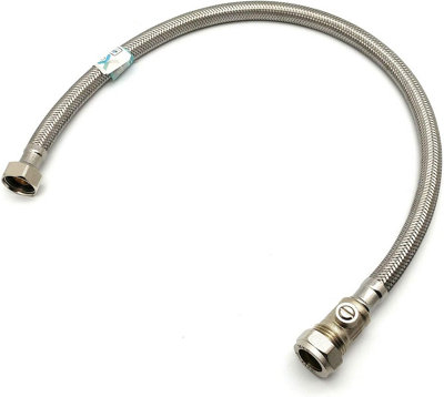 1x 1/2" BSP x 15mm Compression with Isolation Valve (600mm long) WRAS ...