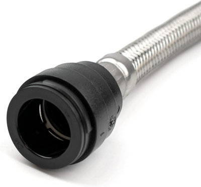 1x 22mm Push-Fit x 1/2" BSP (500mm long) WRAS APPROVED PushFit Flexible ...