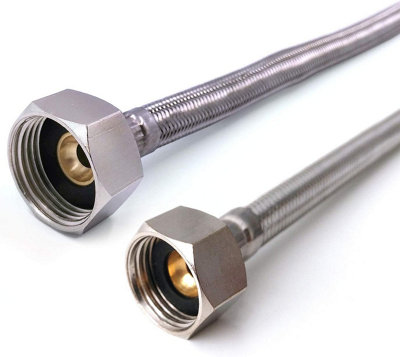 1x 3/4" x 1/2" BSP (300mm long) WRAS APPROVED Flexible Tap Connector ...