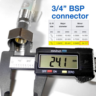 1x 3/4" x 1/2" BSP (300mm long) WRAS APPROVED Flexible Tap Connector ...