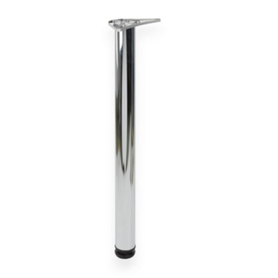 1x Adjustable Steel Table Leg with Mounting Plate, Ideal for Kitchen ...