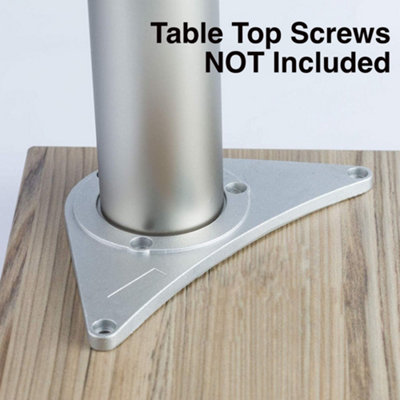 1x Adjustable Steel Table Leg with Mounting Plate, Ideal for Kitchen ...
