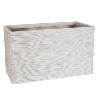 1x Amalfi Stone Effect Long Trough Flower Planter For Garden, Home ...