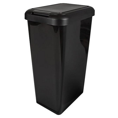 1x Black Rubbish Waste Recycling Moda Waste Bin Tall Compact 45L For ...