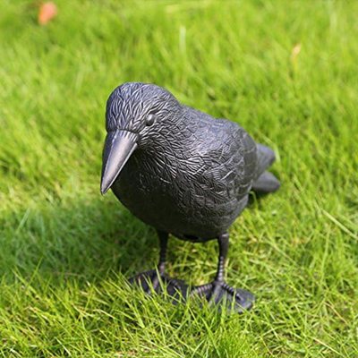1x Crow Decoy Bird Deterrent Lifelike And Realistic Full Bodied Pest ...