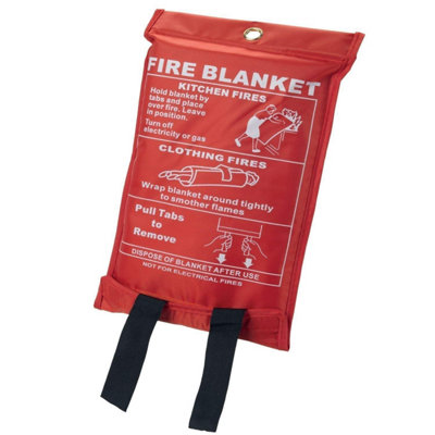 1x Fire Blanket 1m x 1m Emergency Fire safety Blanket Safety Quick ...