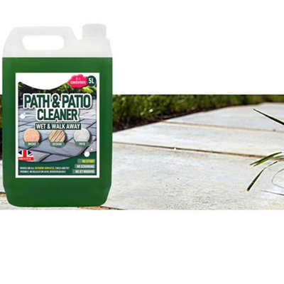 1x Green Stain Removing 5 Litre Patio & Path Outdoor Cleaning Fluid ...