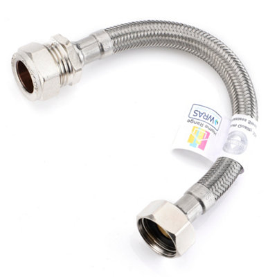 1x Home Range 15mm Compression x 1/2" BSP (200mm long) WRAS APPROVED ...