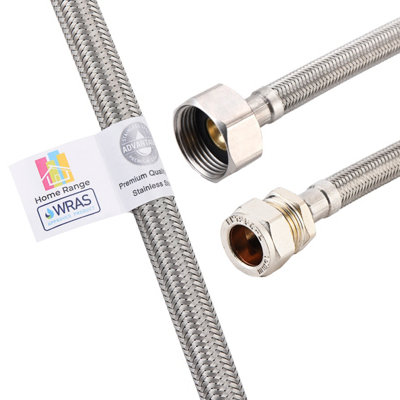 1x Home Range 15mm Compression x 1/2" BSP (200mm long) WRAS APPROVED ...
