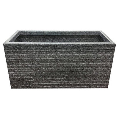 1x Large Rectangle Slate Effect Planter For Garden Indoor & Outdoor ...