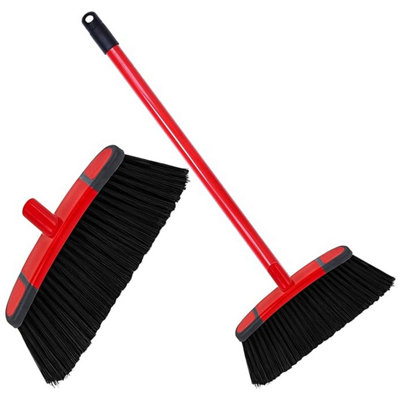 1x Soft Broom and Long Handle Indoor Sweeping Broom Ideal For Hard ...