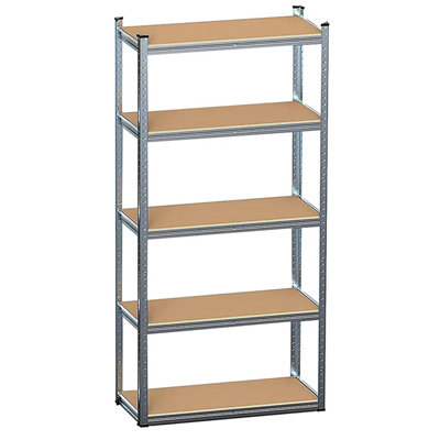 1x Strong Compact Metal Frame Storage Shelving Unit Racking 5 Tier at B&Q