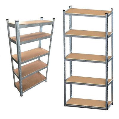 1x Strong Compact Metal Frame Storage Shelving Unit Racking 5 Tier at B&Q