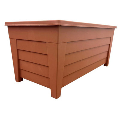 1x Terracotta Large Lightweight 55cm Grosvenor Trough Long Rectangular ...