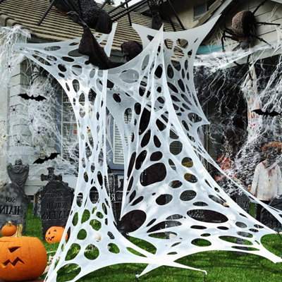 1x6M Halloween Spider Web Decoration-Stretchable Halloween Cobwebs ...