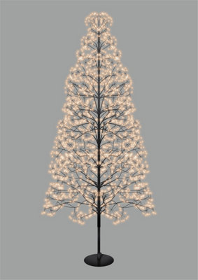 2.1m 4008 Gold Micro Led Black Tree